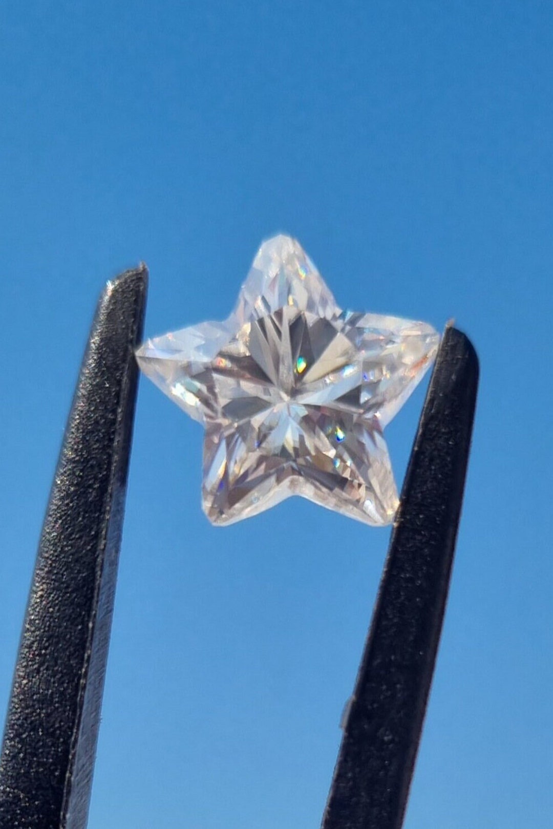5.77 Carat White Moissanite Star | VVS |faceted Diamond |used for ...