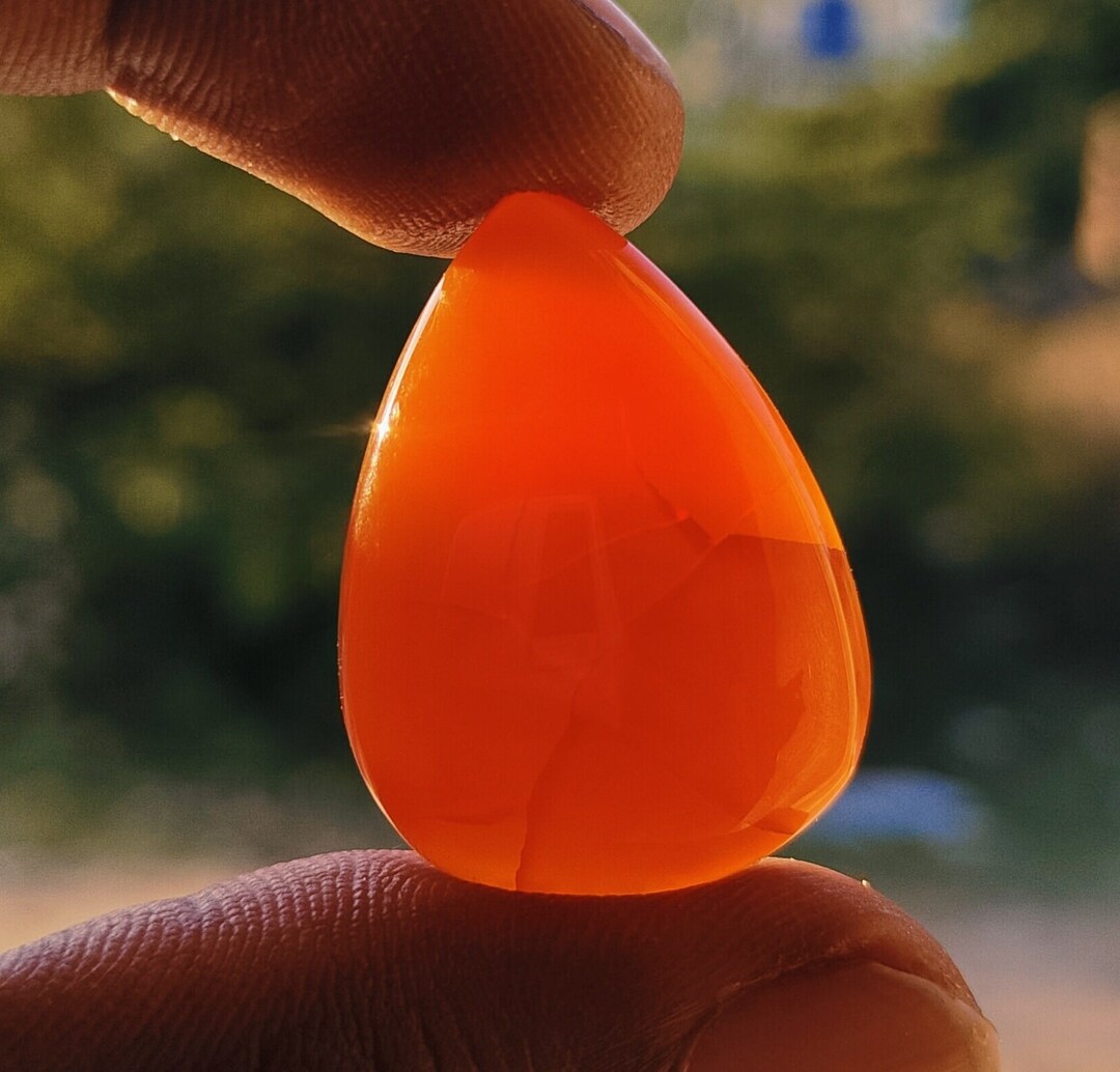Beautiful Rare Red Carnelian Stone Pear Shape Dark Color - Etsy