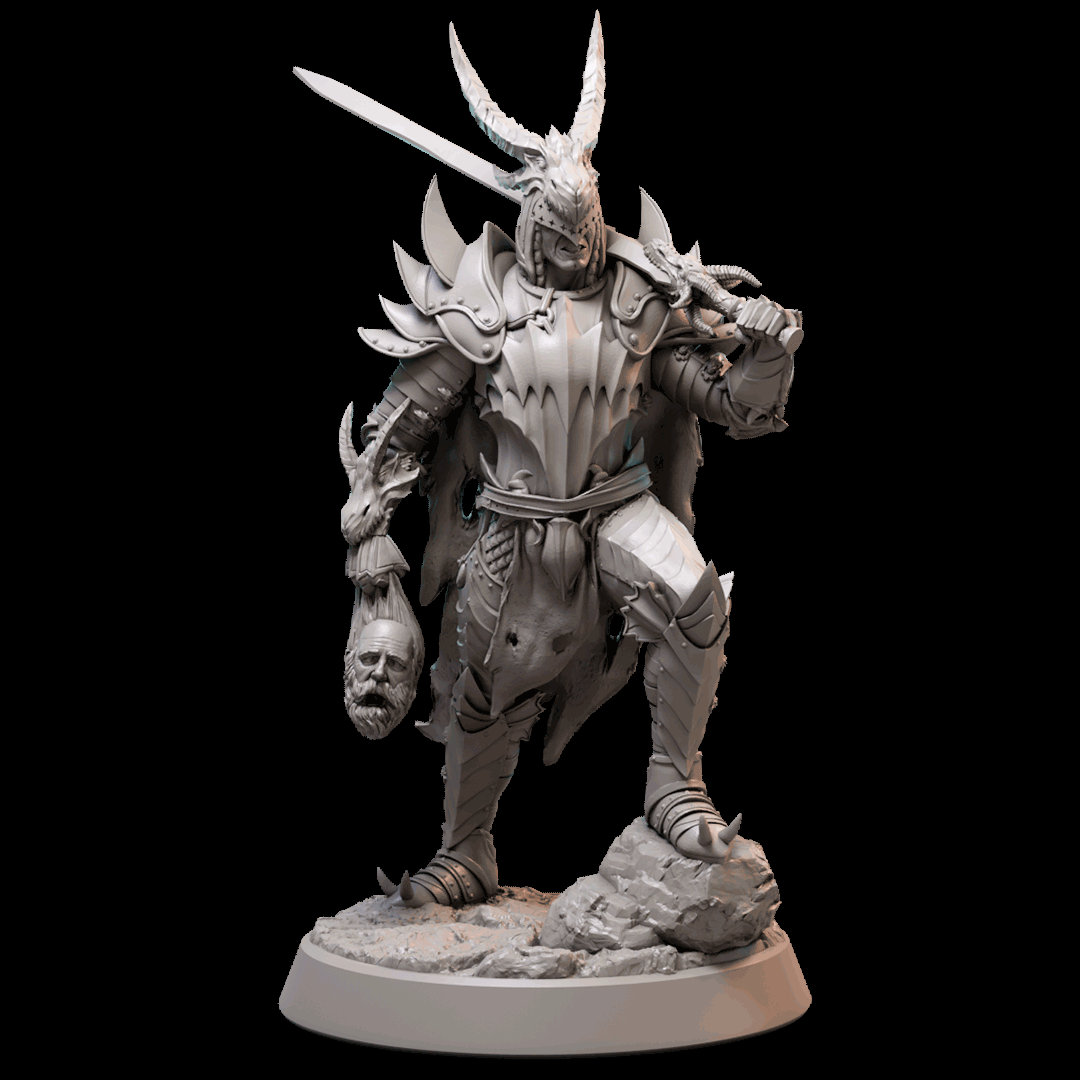 32mm/75mm Dark Knight Miniature for Gaming, Painting or Display - Etsy UK