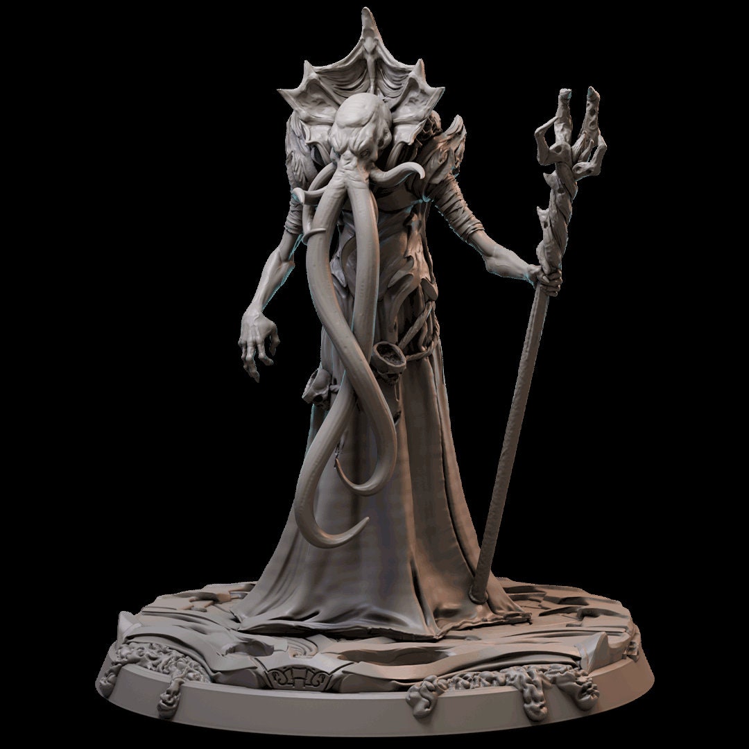 32mm 75mm Mind Flayer Miniature For Gaming Painting Or Display Etsy Uk