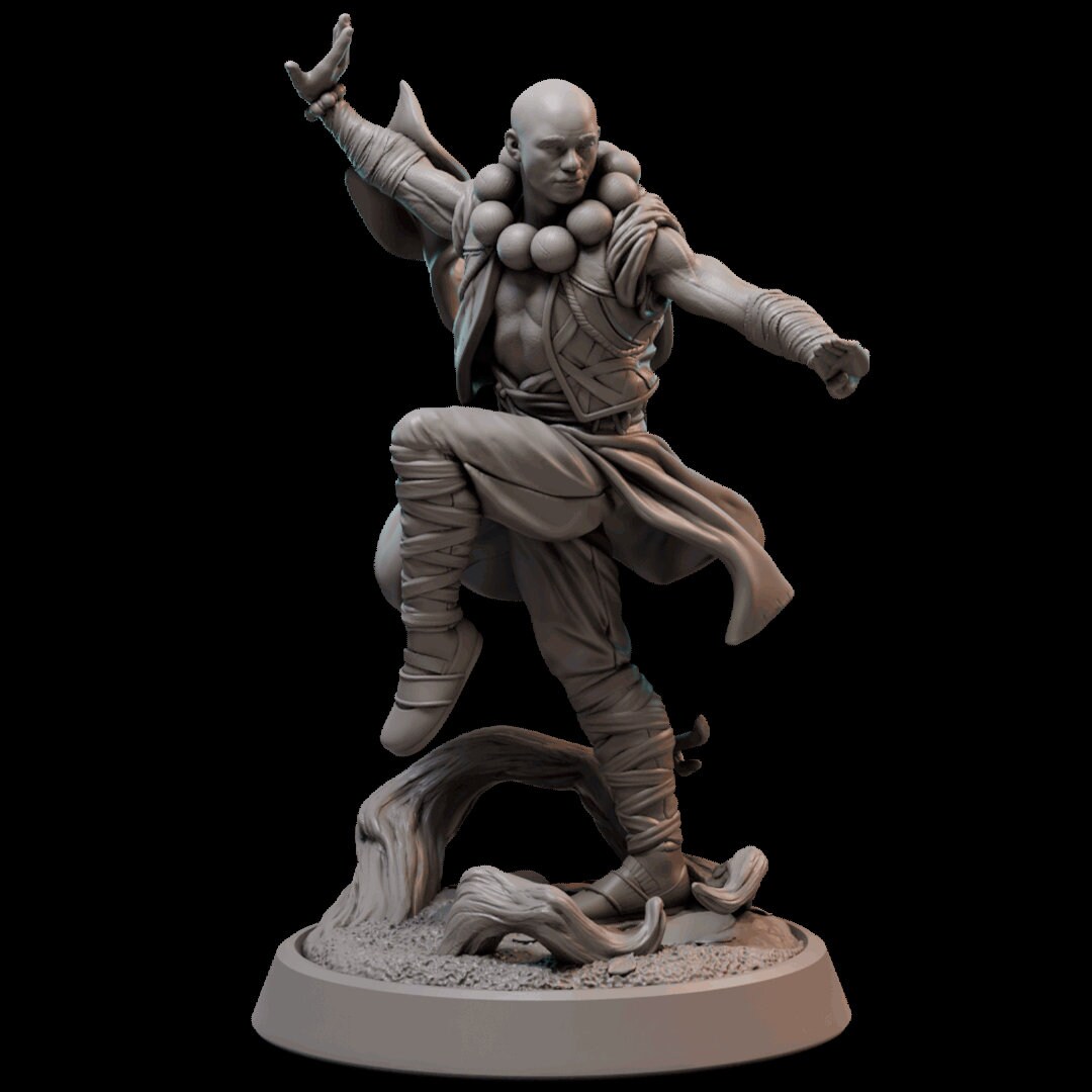 32mm/75mm Monk Miniature for Gaming, Painting or Display - Etsy