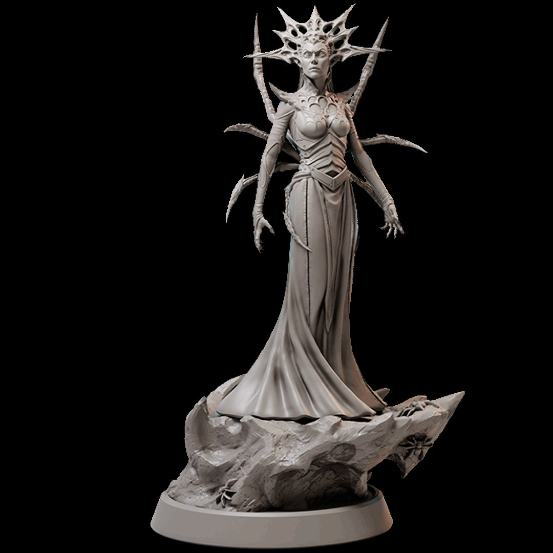 32mm/75mm Drow Queen Miniature for Gaming, Painting or Display - Etsy UK