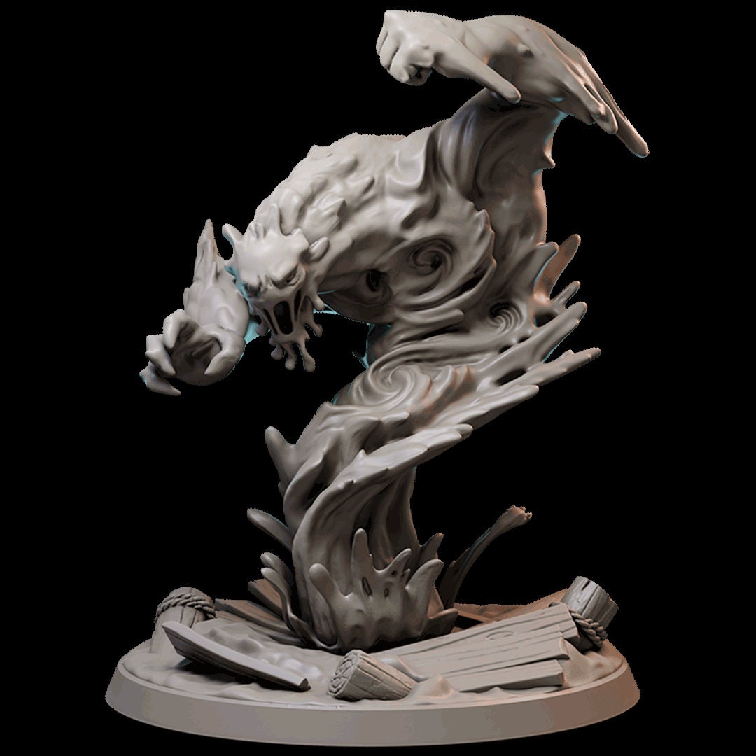 32mm/75mm Water Element Miniature for Gaming, Painting or Display - Etsy