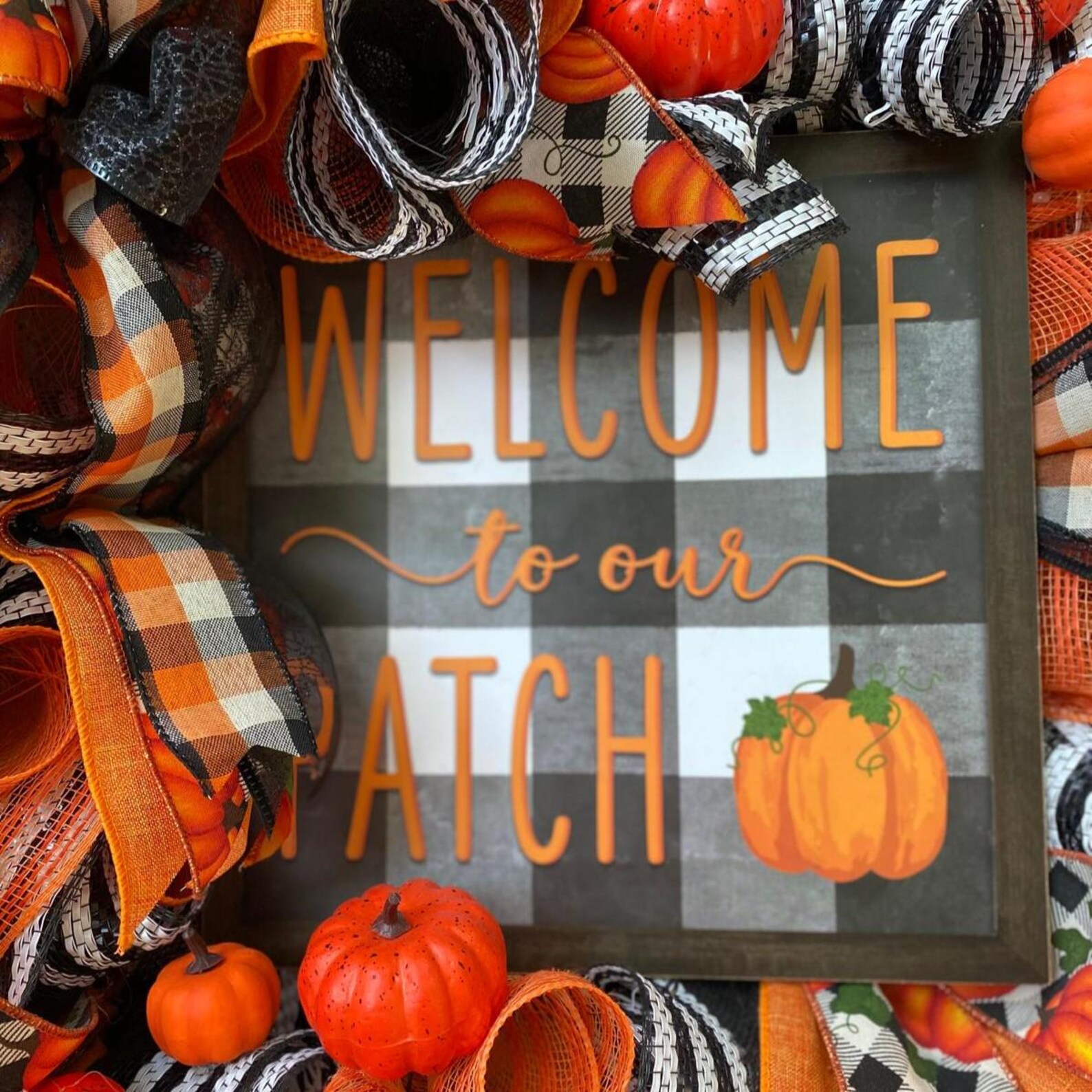 Light up Fall Wreath Halloween Wreath Pumpkin Wreath Classic Fall ...