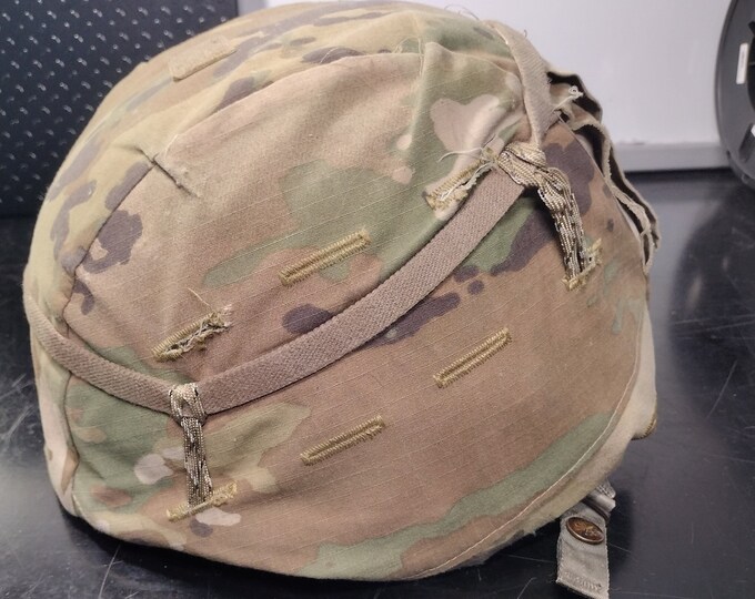 US Army Helmet W/ Multicam OCP Camo Cover | Kevlar PASGT (size: Large ...
