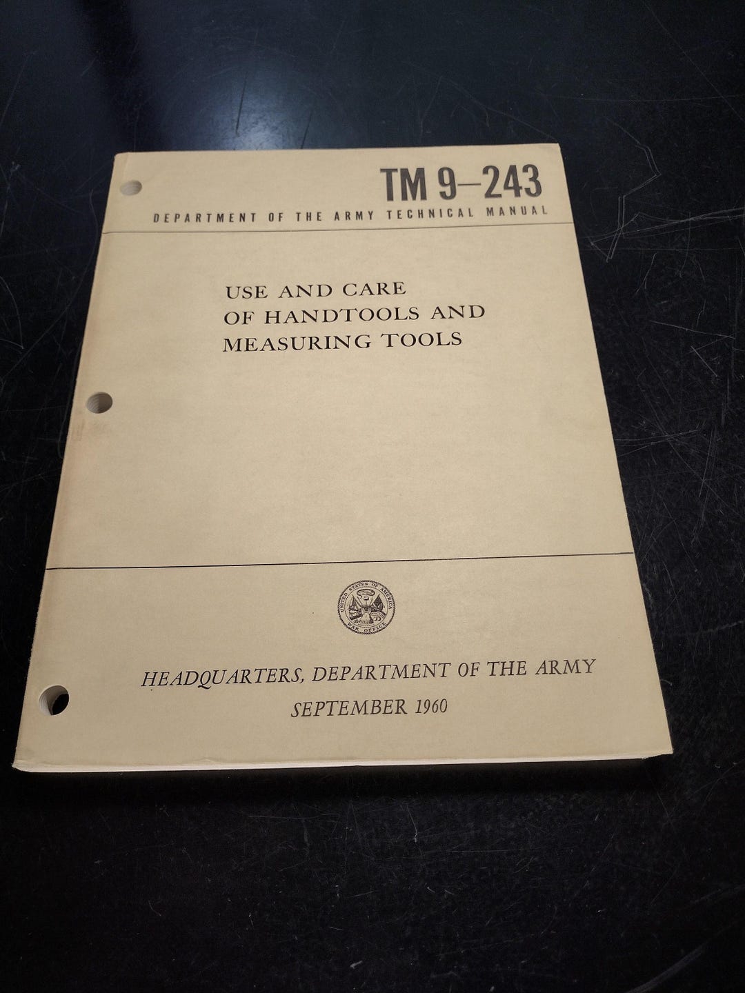 US Army Use & Care of Handtools and Measuring Tools Ephemera Pamphlet ...
