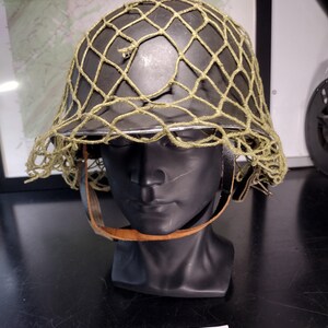 Military Steel Helmet With Liner & Netting (size Unknown 56-58?) | FREE ...