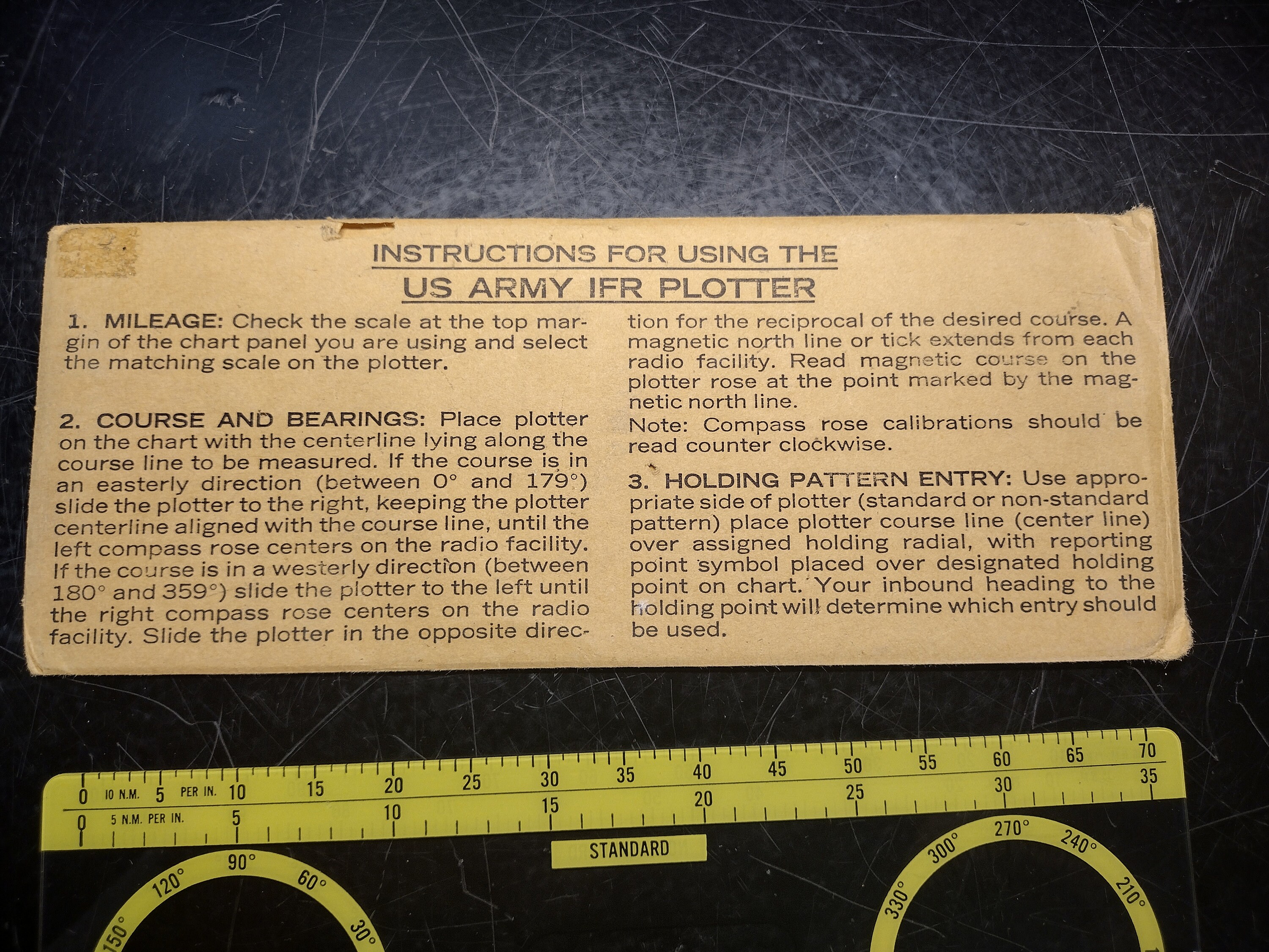 US Army IFR Plotter Tool and Envelope FREE Us Shipping - Etsy