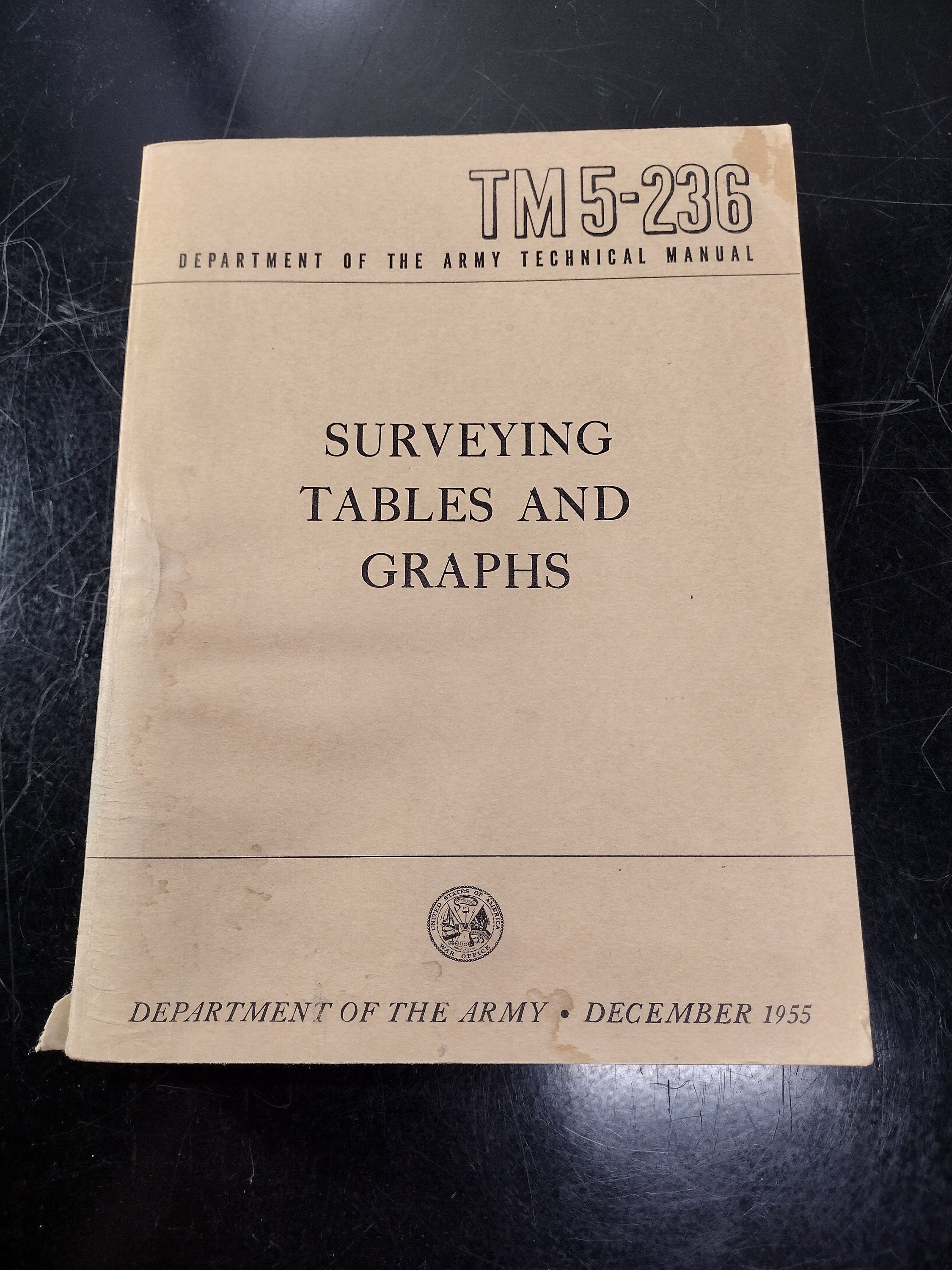 US Army Surveying Tables and Graphs dec 1955 TM 5-236 - Etsy