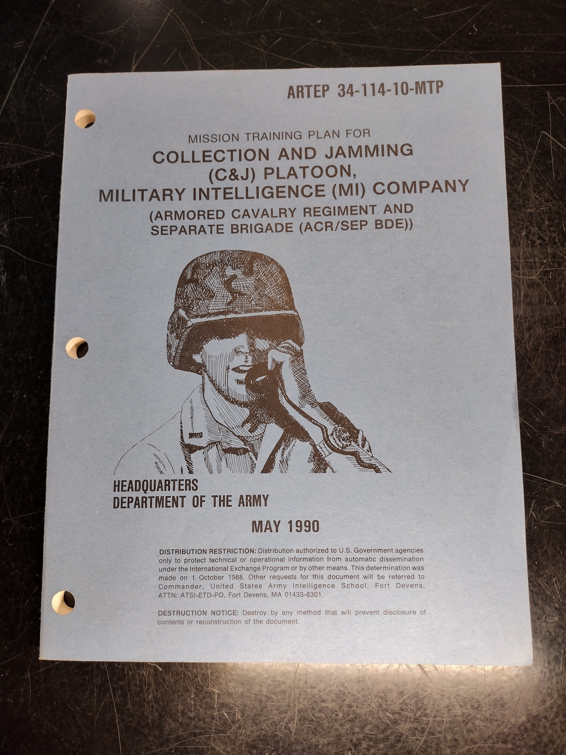US Army Collection & Jamming Military Intelligence Vintage Field Manual ...