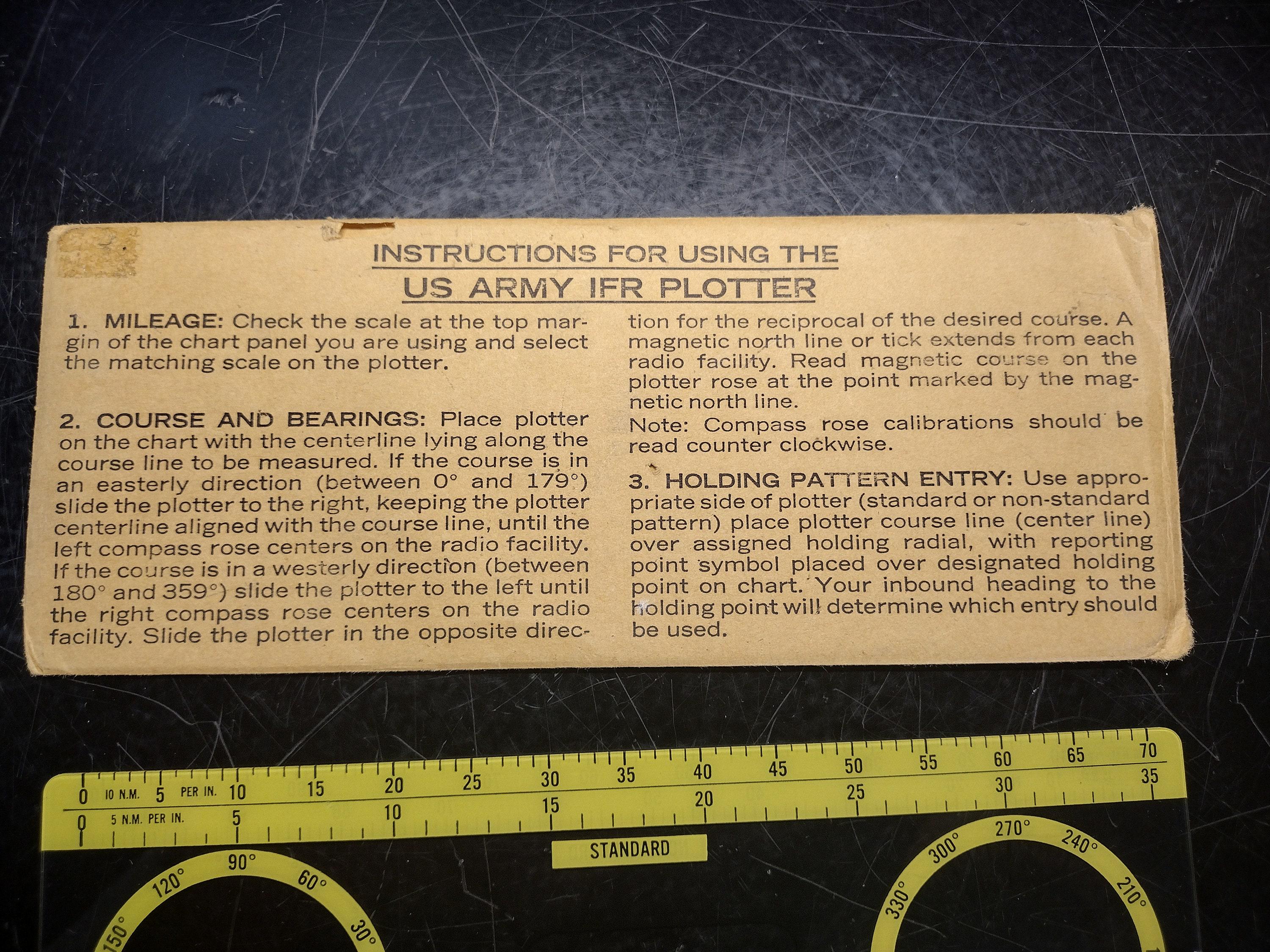 US Army IFR Plotter Tool and Envelope | FREE Us Shipping! - Etsy