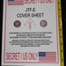 US Government Secret National Security Document Heavy Paper Cover Sheet ...