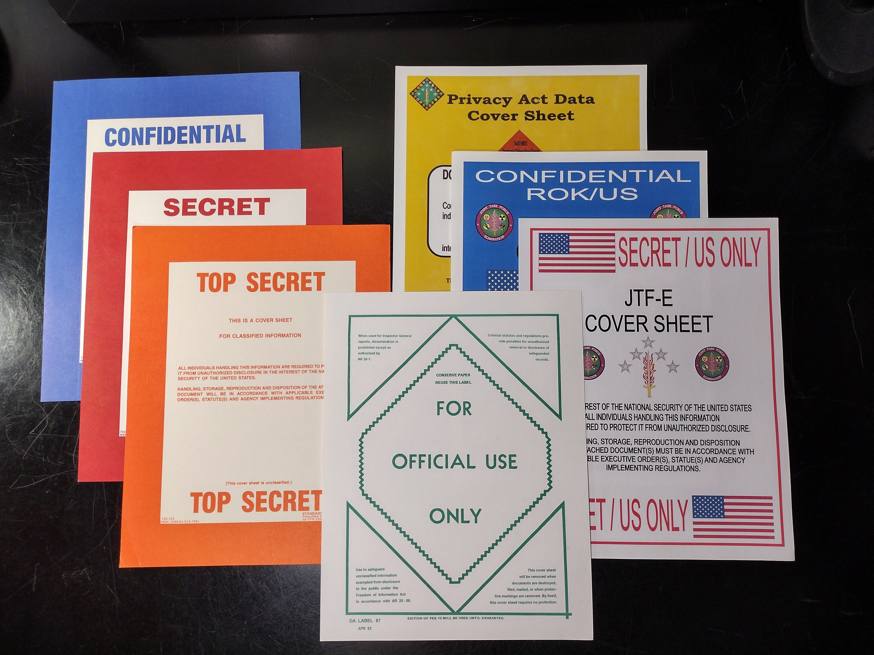 US Government/military Top Secret Document Sheet Bundle FREE US ...