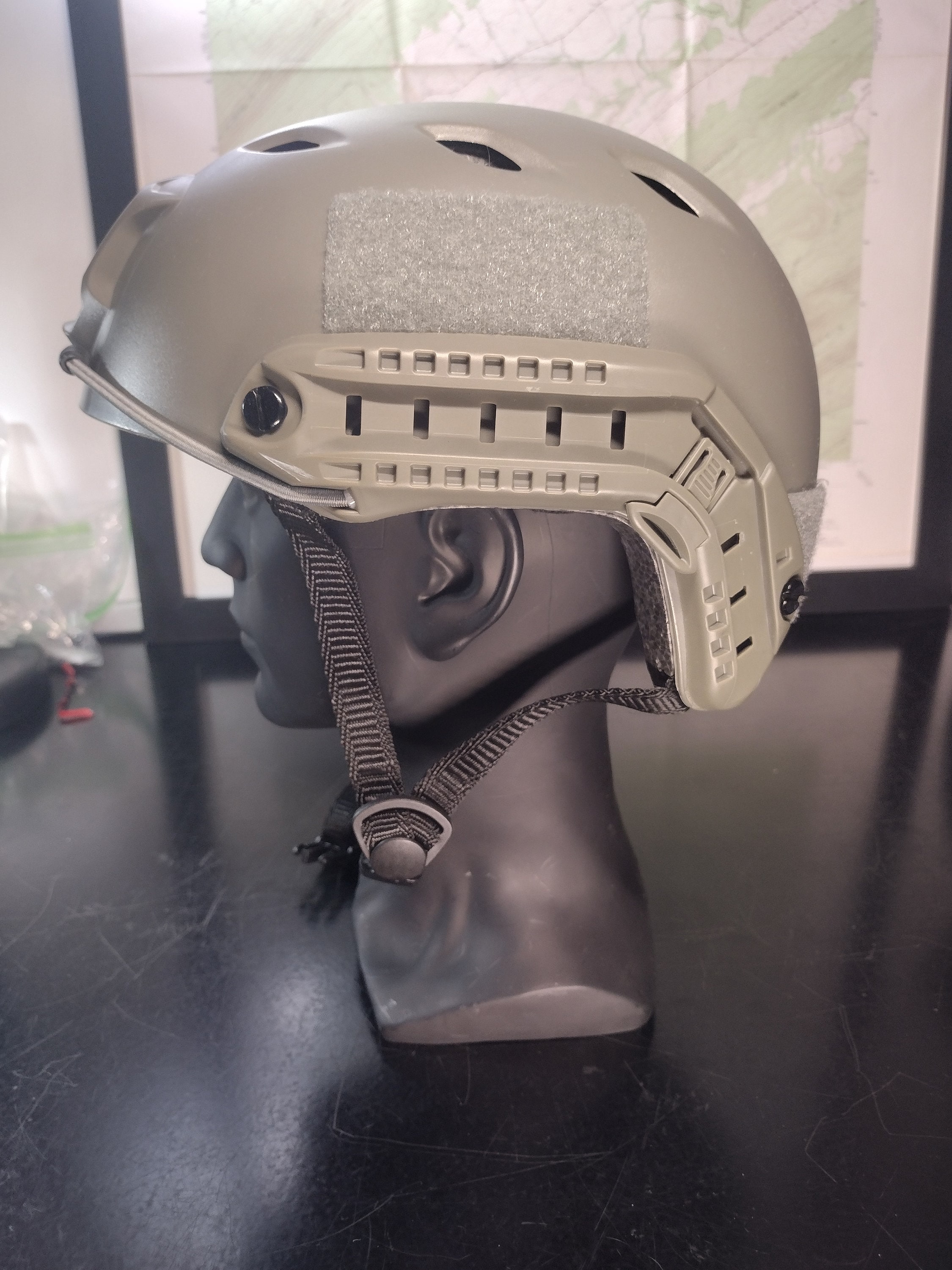 Airsoft Tactical Bump Helmet With Rails & NVG Mount size: Sm/med With ...