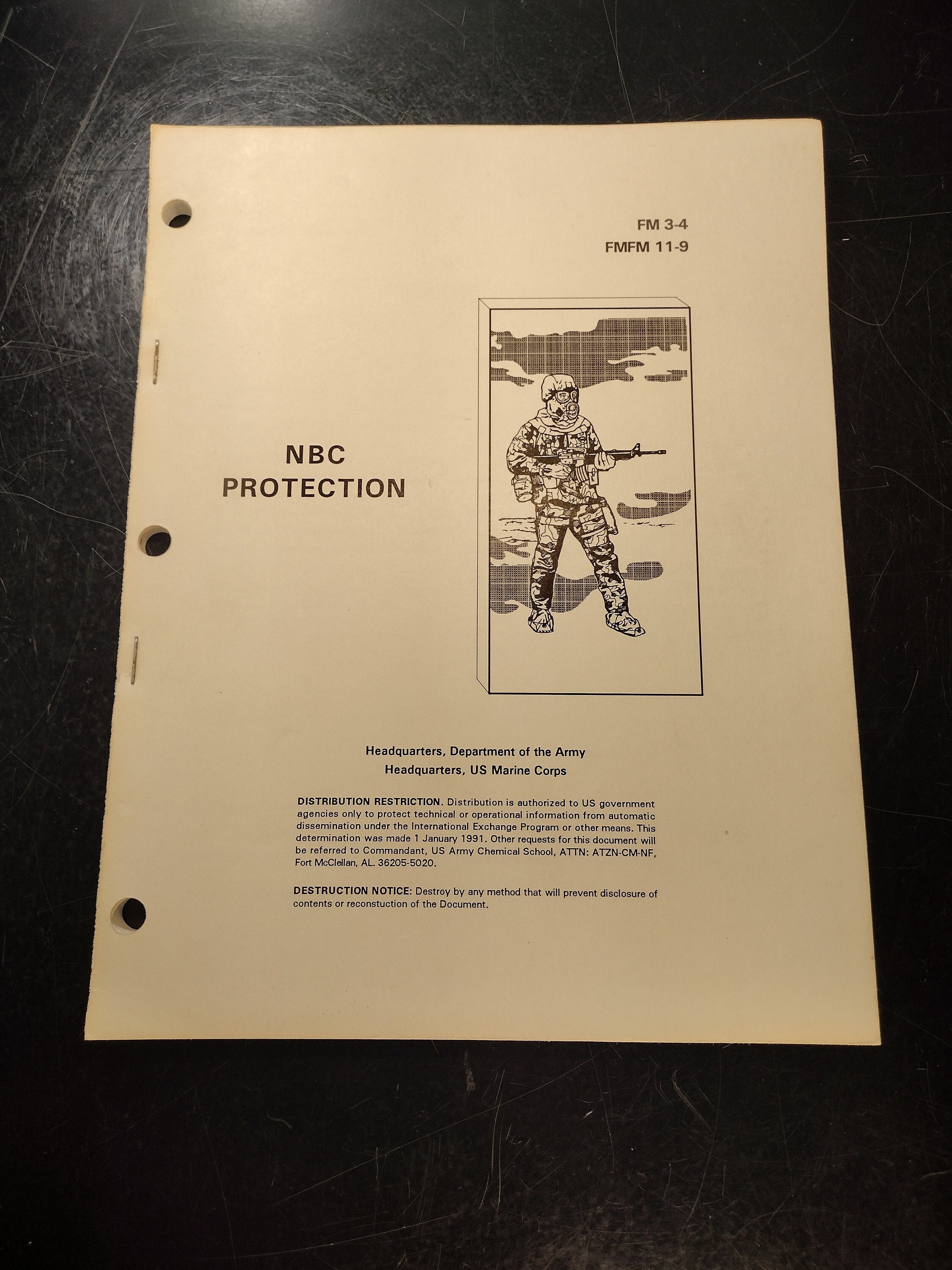 US Army & Marines NBC Protection Manual may 1992 FM 3-4 Free Us ...