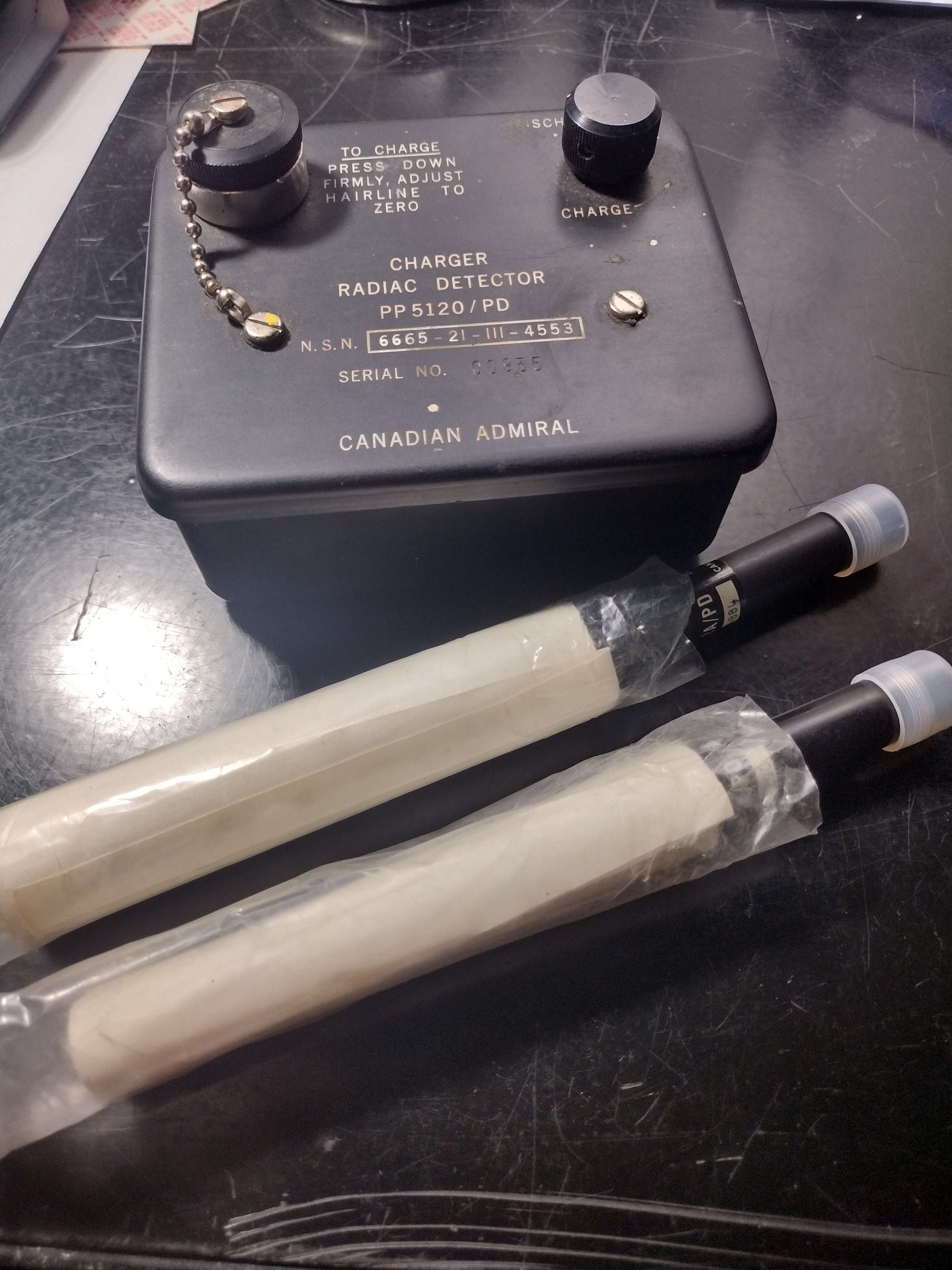 Military Dosimeters 2x and Charger Unit 1960s Free Shipping Army ...
