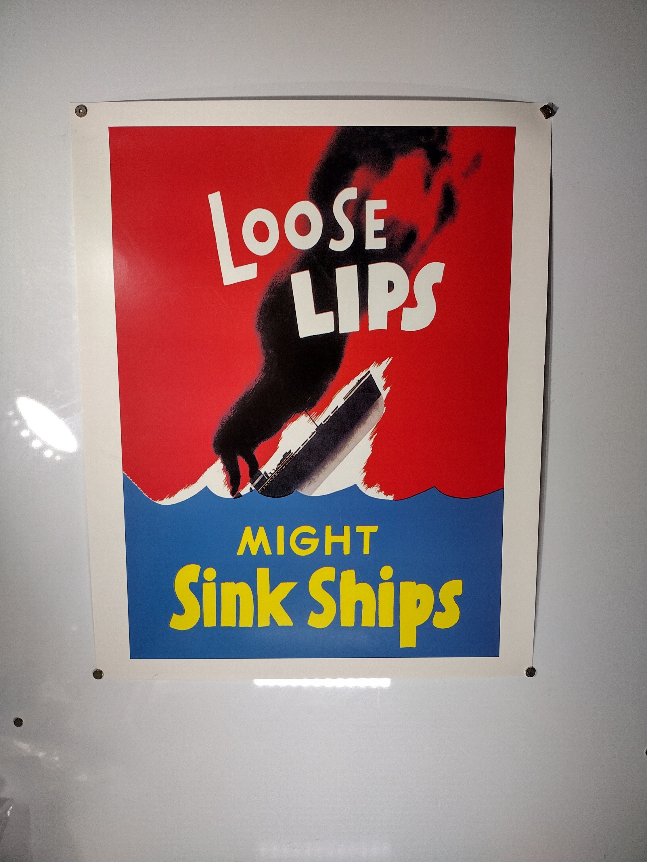 WW2 Poster loose Lips Might Sink Ships FREE US Shipping - Etsy