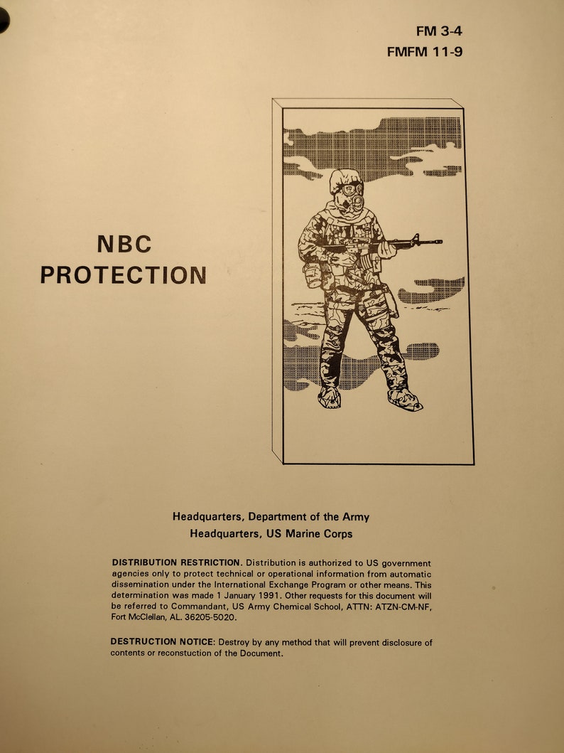 US Army & Marines NBC Protection Manual may 1992 FM 3-4 Free Us ...