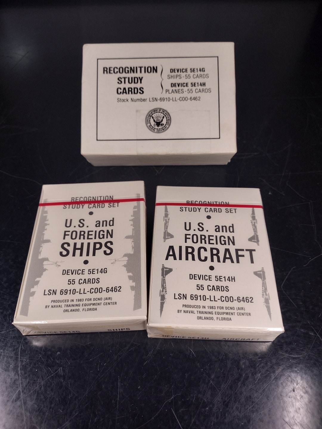 New Sealed US Navy Ship & Plane Recognition Study Card Set 1983 FREE US ...