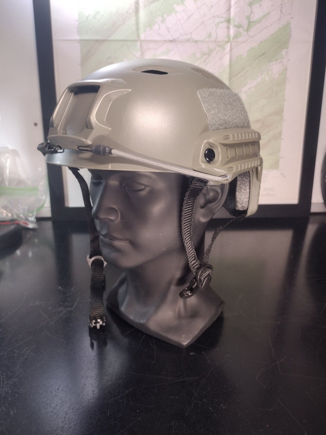 Airsoft Tactical Bump Helmet With Rails & NVG Mount size: Sm/med With ...