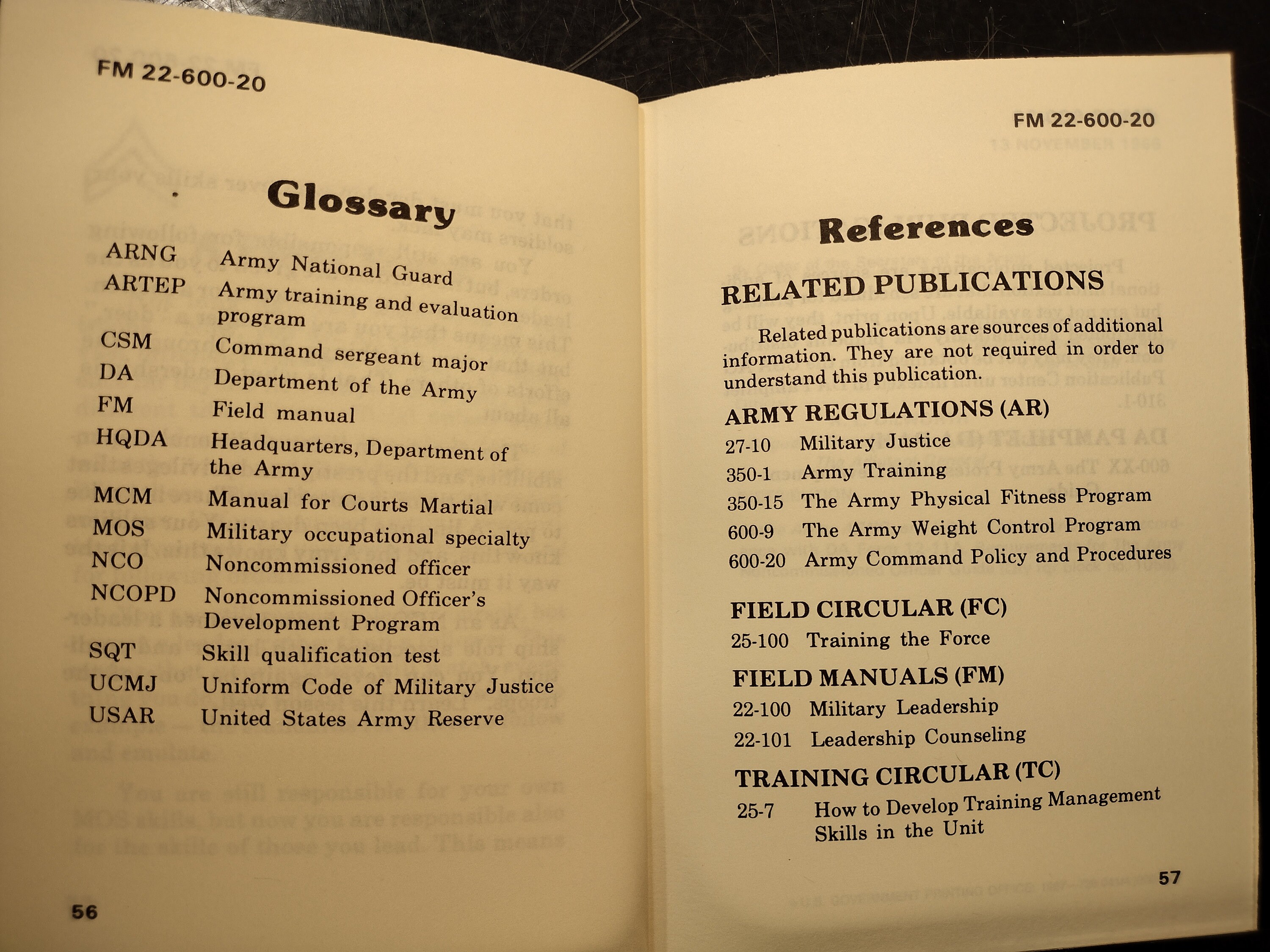 US Army Noncommissioned Officer Guide 1986 FM 22-600-20 - Etsy