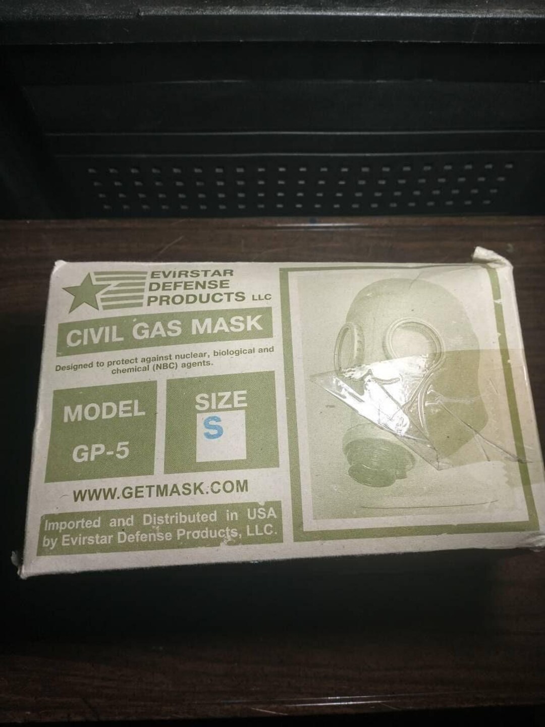 Civil Gas Mask Evirstar Defense Products New in Box size Adult Small ...