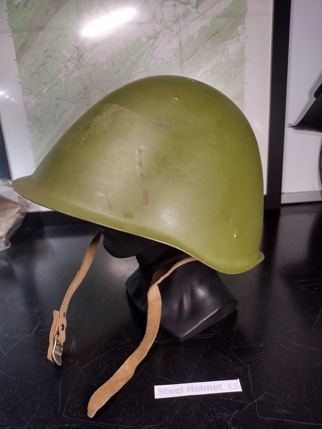 Military Issued Steel Helmet size Unknown but Adjustable FREE US ...