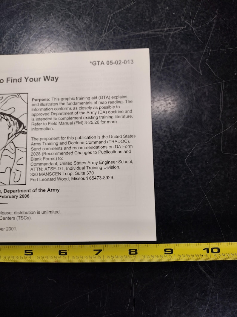 US Army How to Find Your Way Ephemera Pamphlet Booklet - Brand New (GTA ...