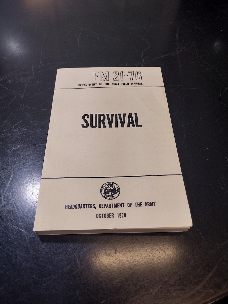 US Army Survival Ephemera Pamphlet Booklet (1970 FM 21-76) | FREE Us ...