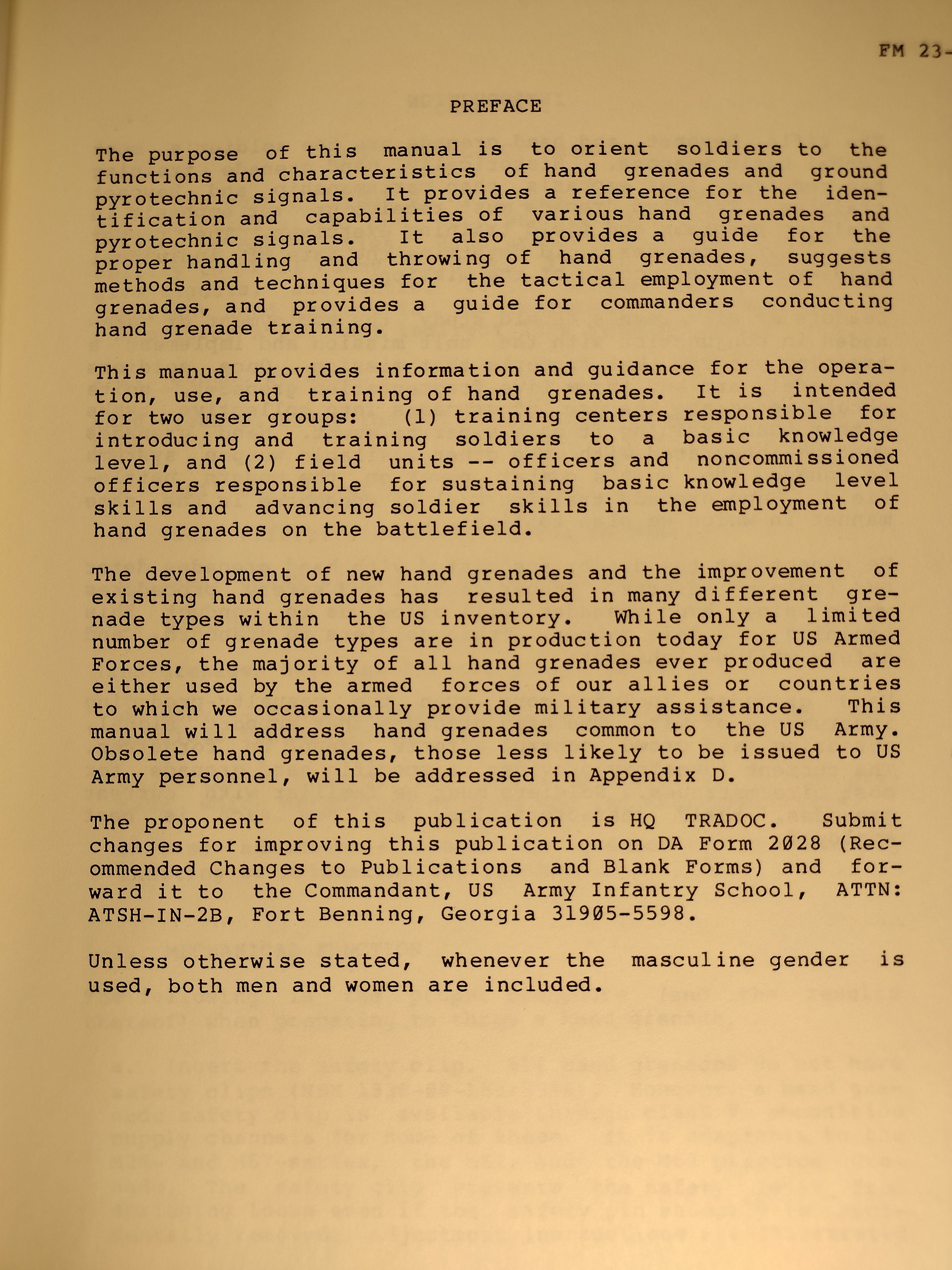 US Army Grenades and Pyrotechnic Signals Vintage Field Manual 1988 FM ...