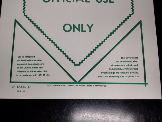 For Official Use Only Markings
