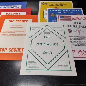 US Government/military Top Secret Document Sheet Bundle FREE US ...