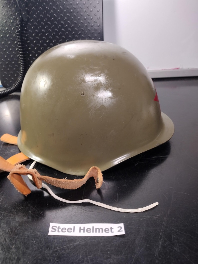 Military Steel Helmet With Red Star (size Unknown Bulgarian?) (helmet 2 ...