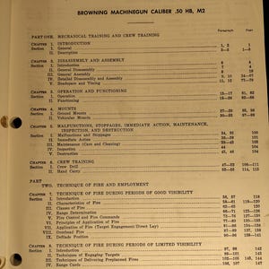 US Army Browning M2 Machinegun Vintage Ephemera Pamphlet Booklet (1972 ...