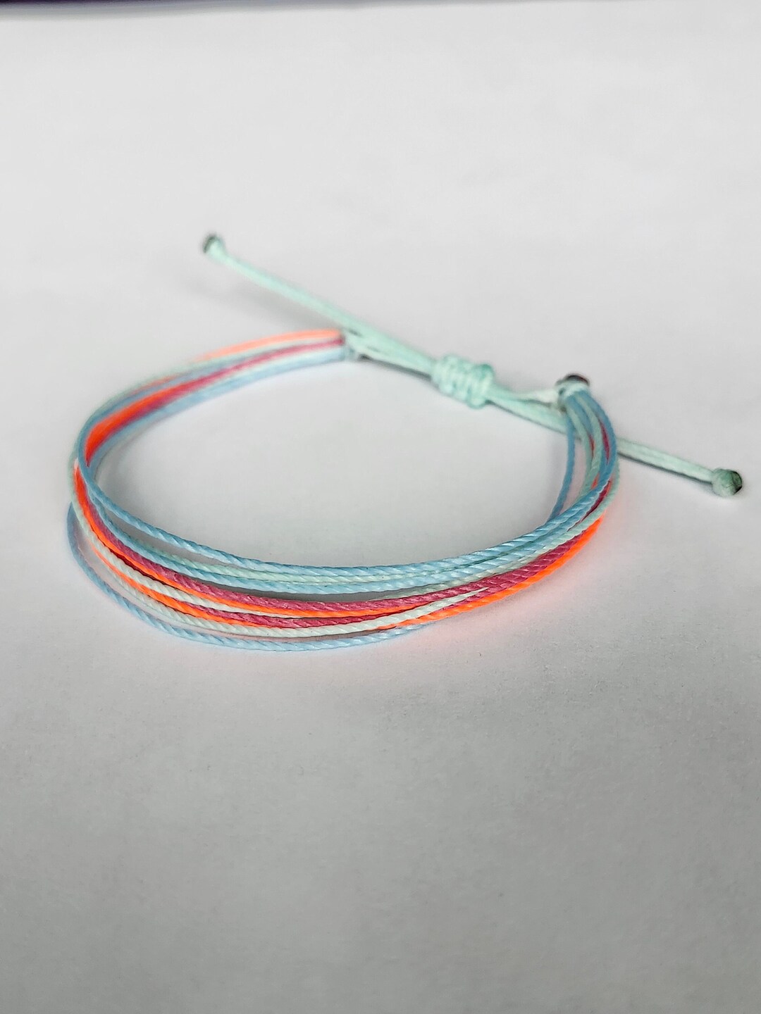 Adjustable Multi-string Bracelet With Sliding Square Knot - Etsy