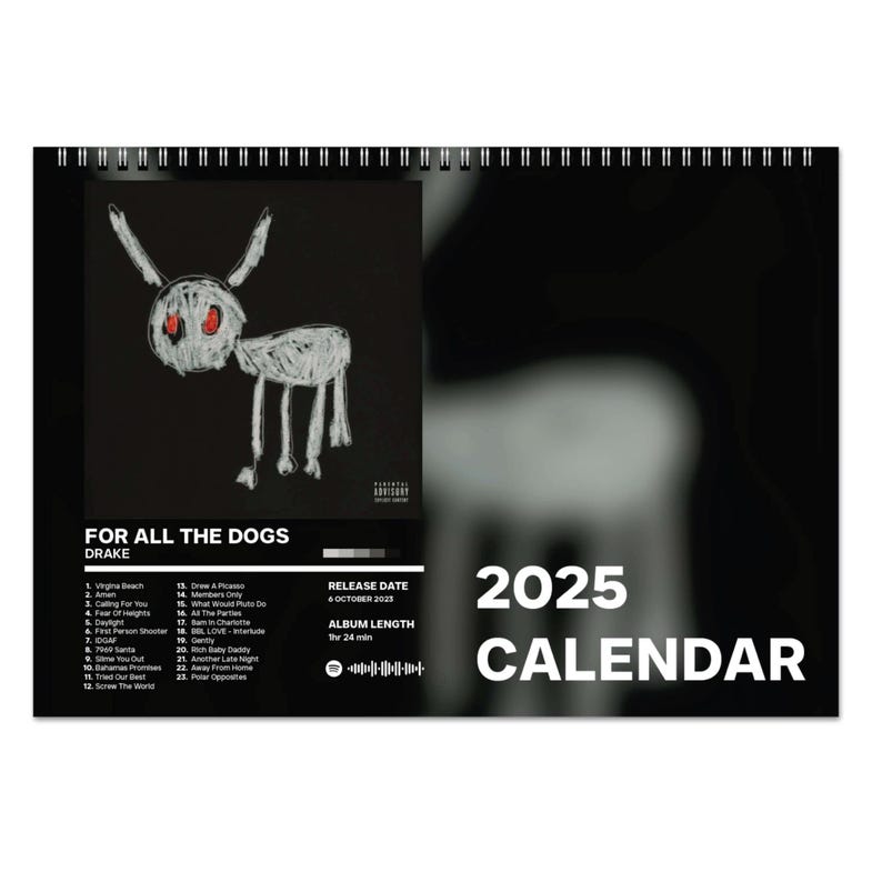 Drake 'slime You Out' 2025 Wall Calendar | Hip Hop Song-inspired ...
