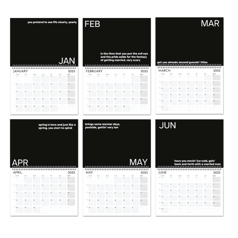 Drake 'slime You Out' 2025 Wall Calendar Hip Hop Song-inspired Calendar ...