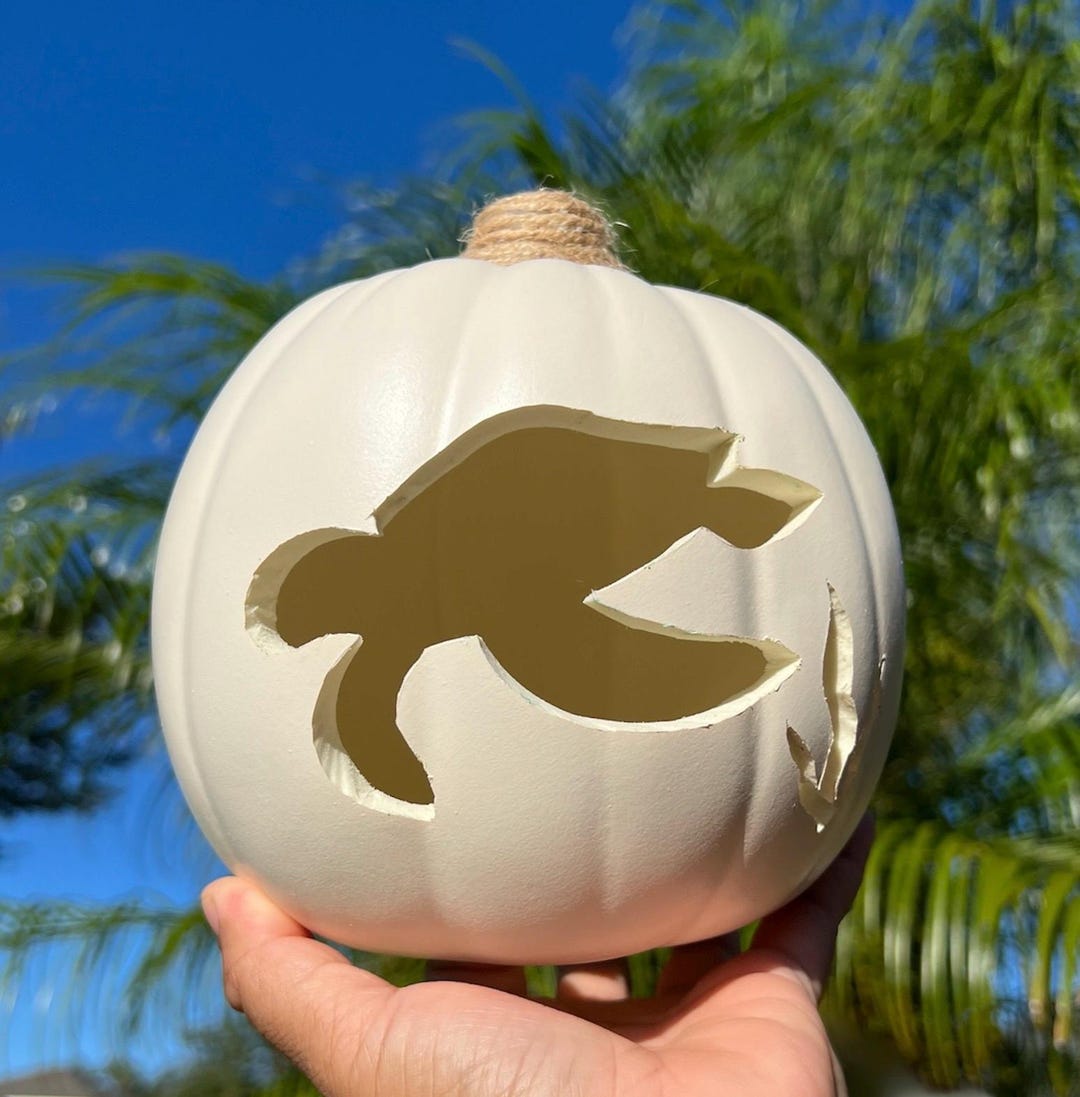 Coastal Pumpkin Fall Decorations Turtle Beach Decor Nautical Halloween Thanksgiving Seahorse ...