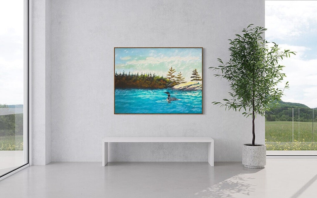Loon Song Wall Art Print | Cottage Art | Lakehouse Art | Cabin Art ...