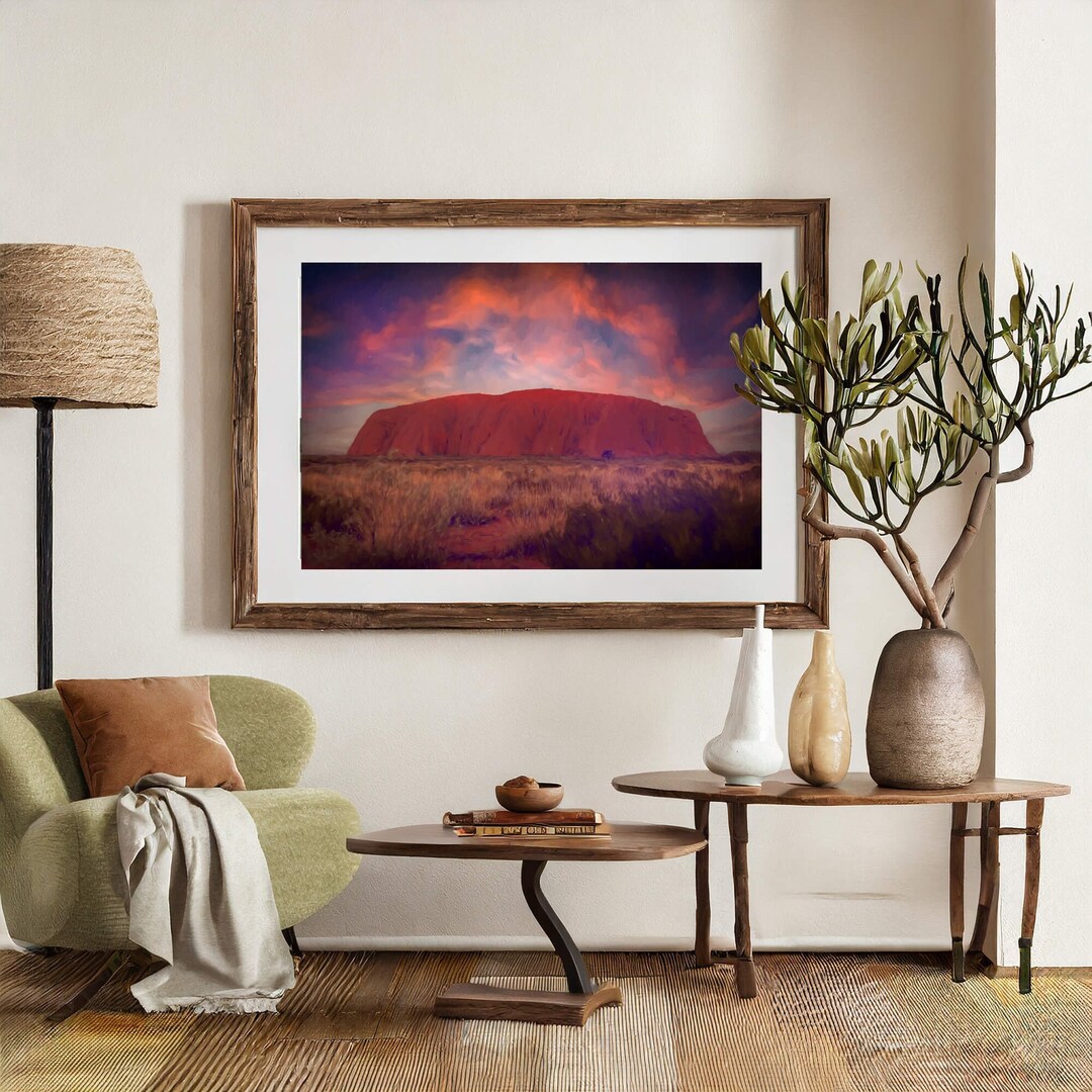 Uluru Ayers Rock Outback Australia Wall Art Australian Landscape ...