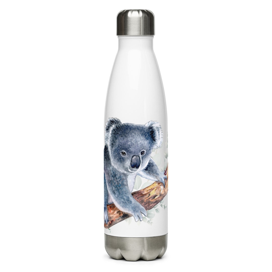 Fuzzy Koala Stainless Steel Water Bottle Sustainable, Reusable, Bpa ...