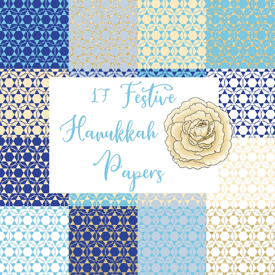 Digital, Hanukkah Scrapbook Paper, Sticker Background Designs, Planner ...