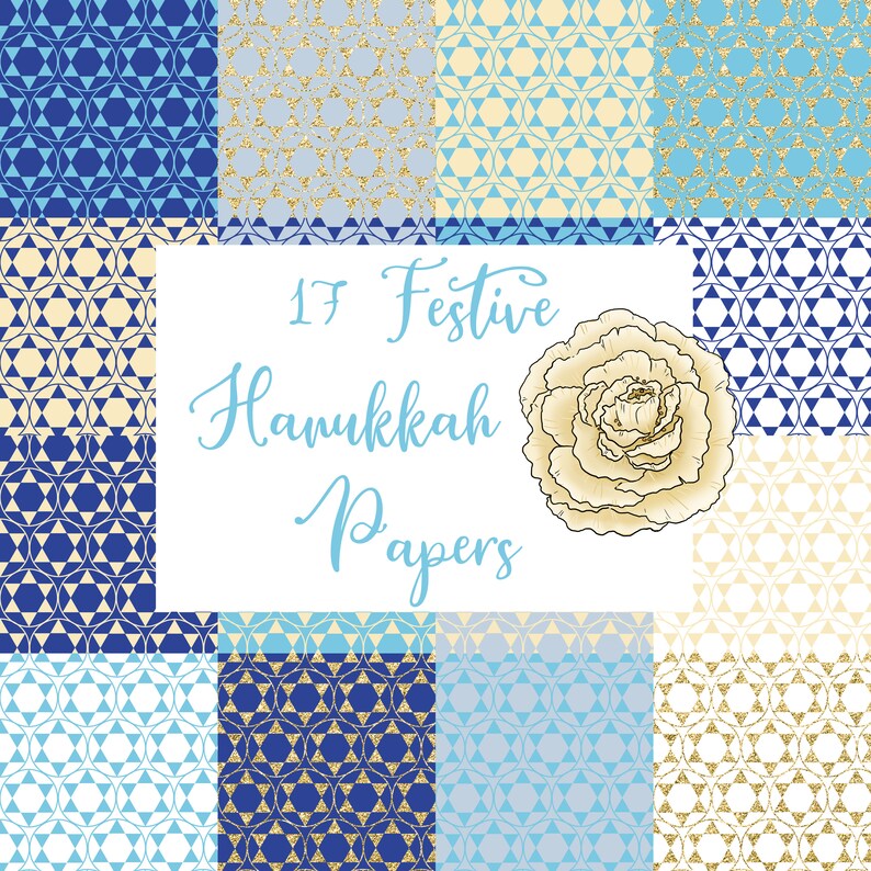 Digital, Hanukkah Scrapbook Paper, Sticker Background Designs, Planner ...