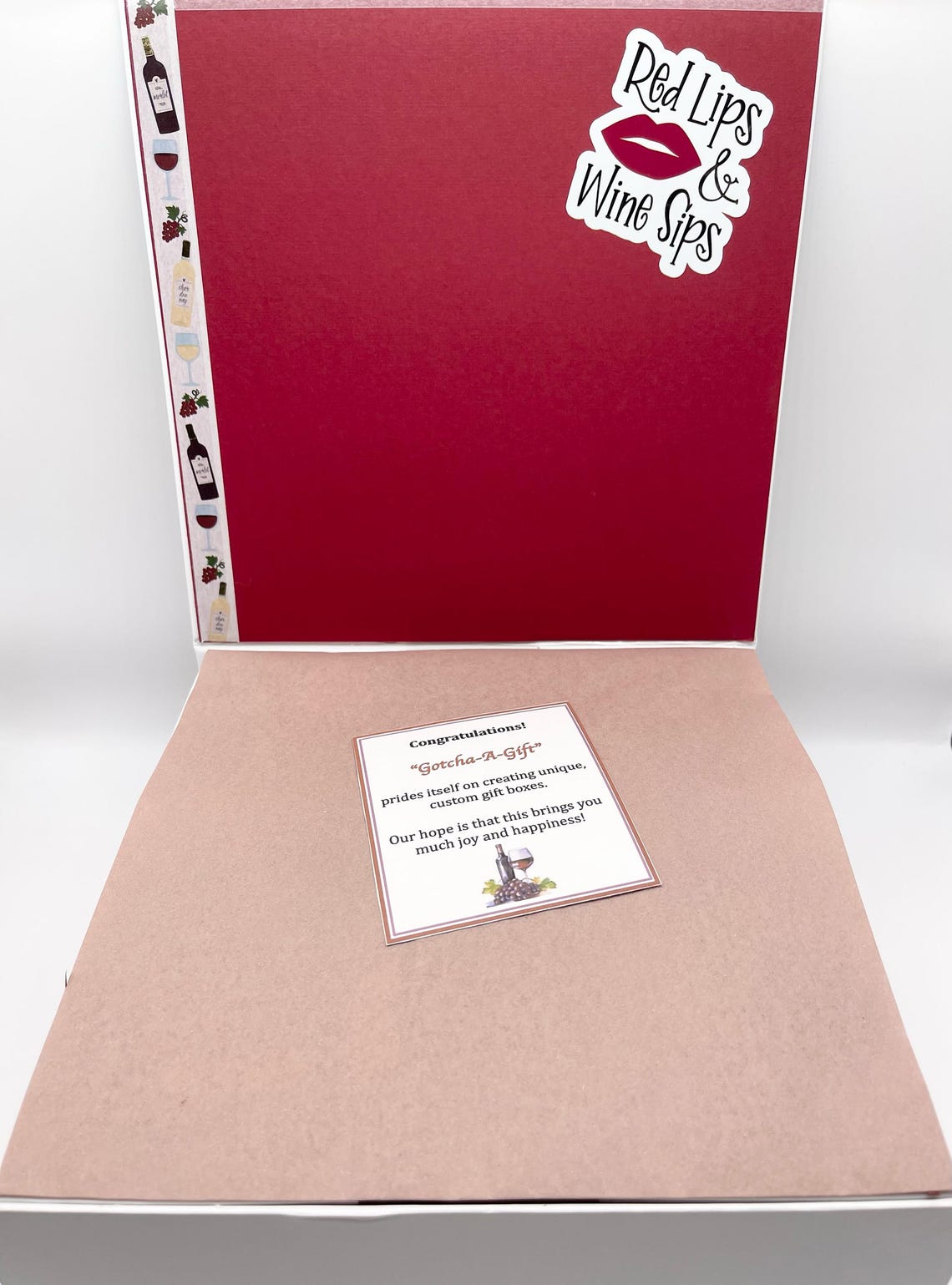 Cocktails - "red Lips & Wine Sips" Gift Box - Etsy