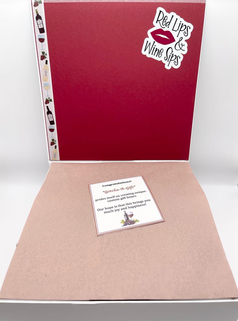 Cocktails - "red Lips & Wine Sips" Gift Box - Etsy