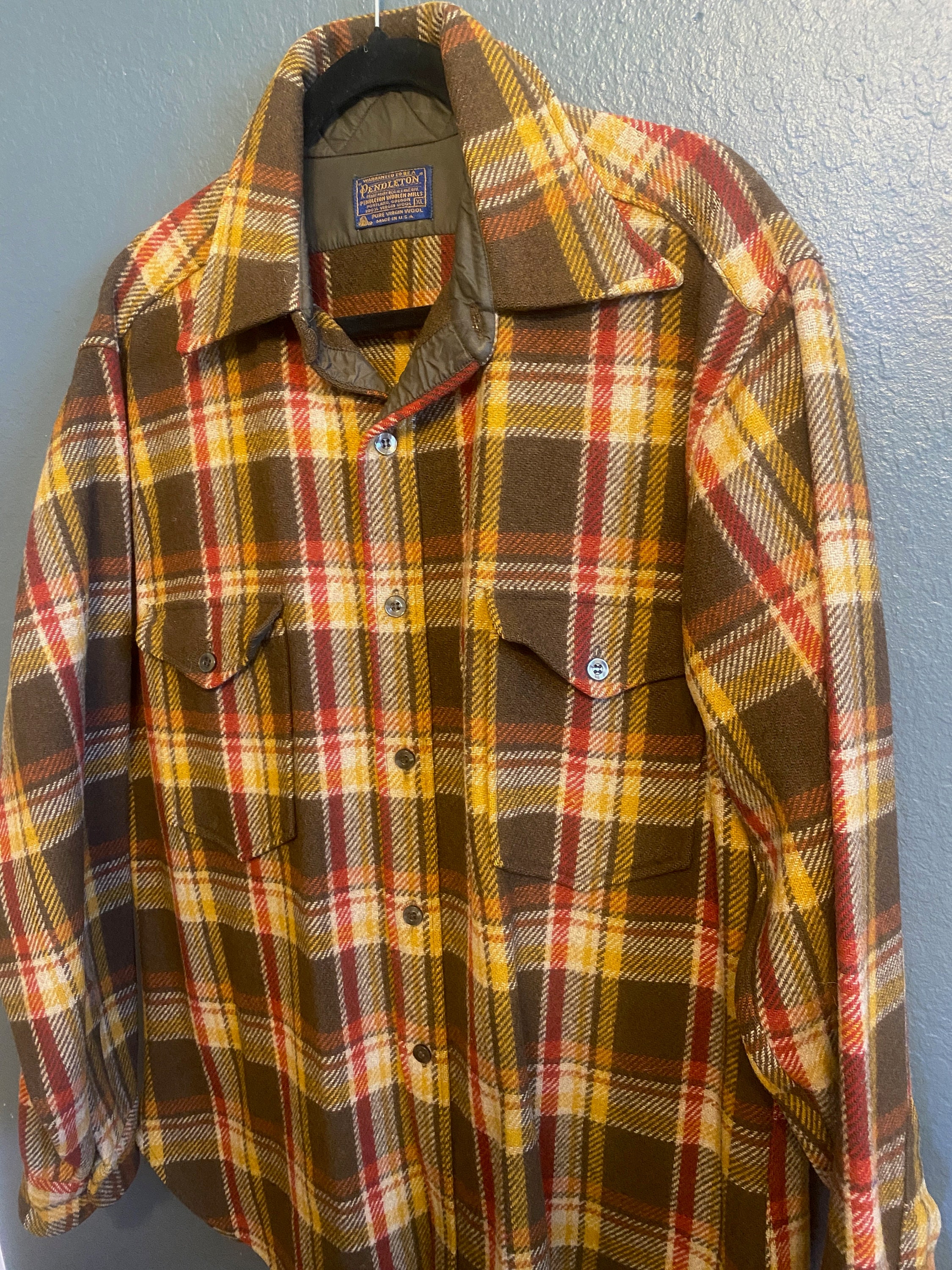 Vintage Pendleton Wool Over Coat, Pendleton Wool Jacket, Men's ...