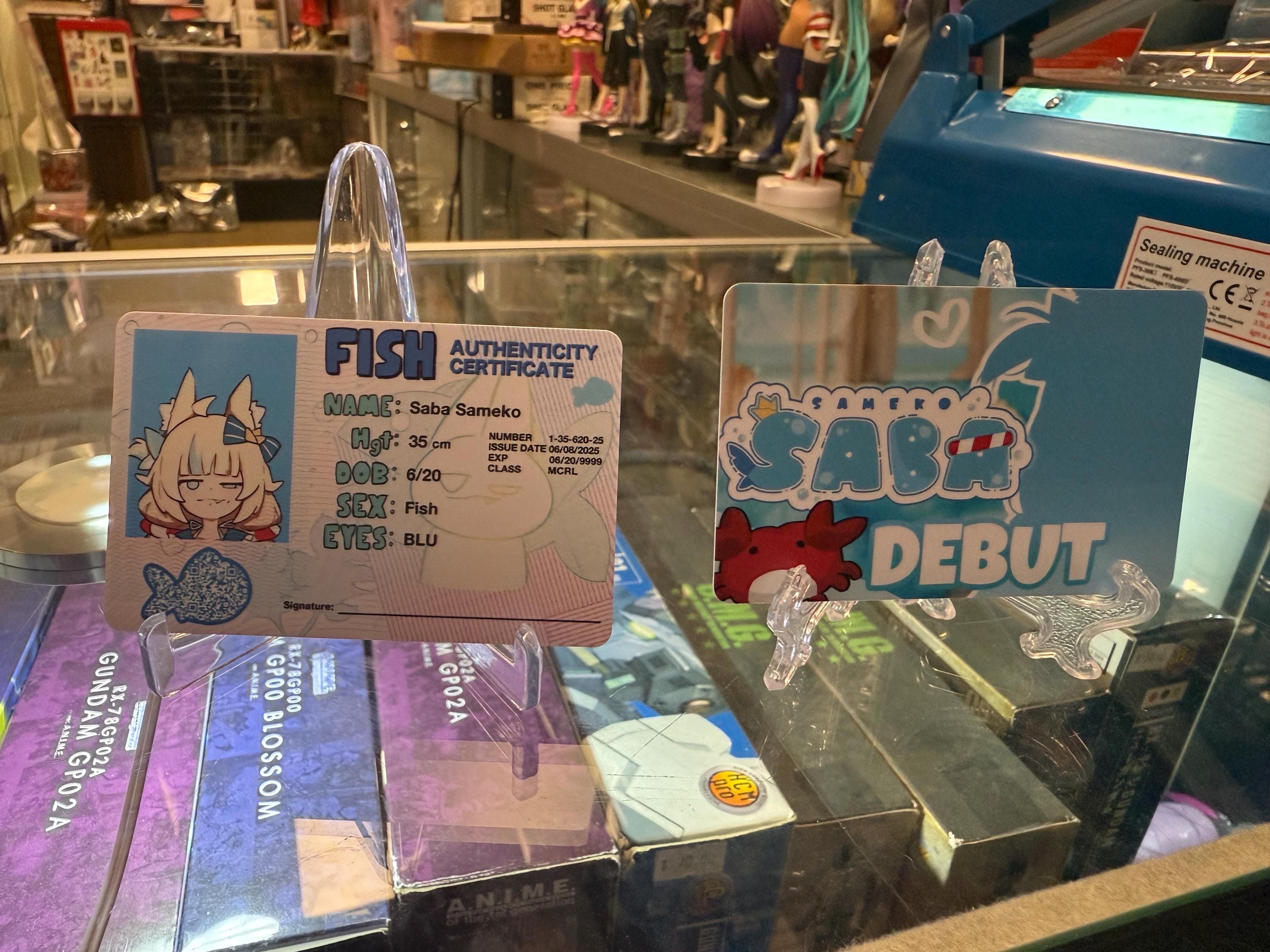 Vtuber : Sameko Saba ID Card - Etsy