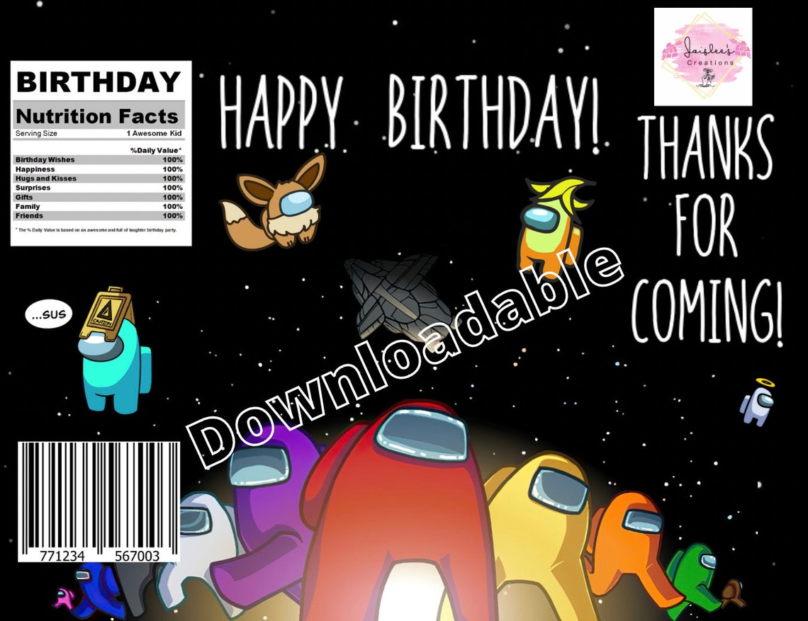 Among Us Chip Bag Download - Etsy