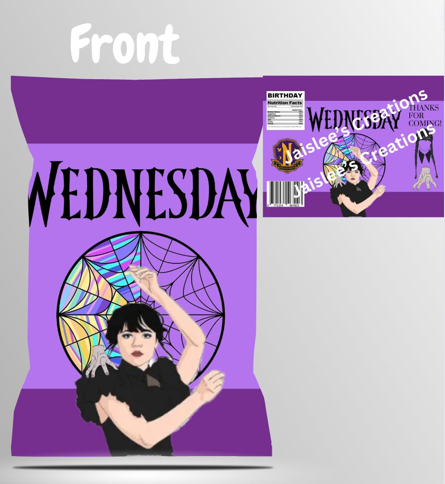 Wednesday Addams Chip Bag Download - Etsy