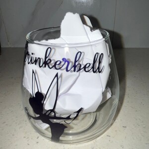 Tinkerbell Drinkerbell Wine Glass - Etsy